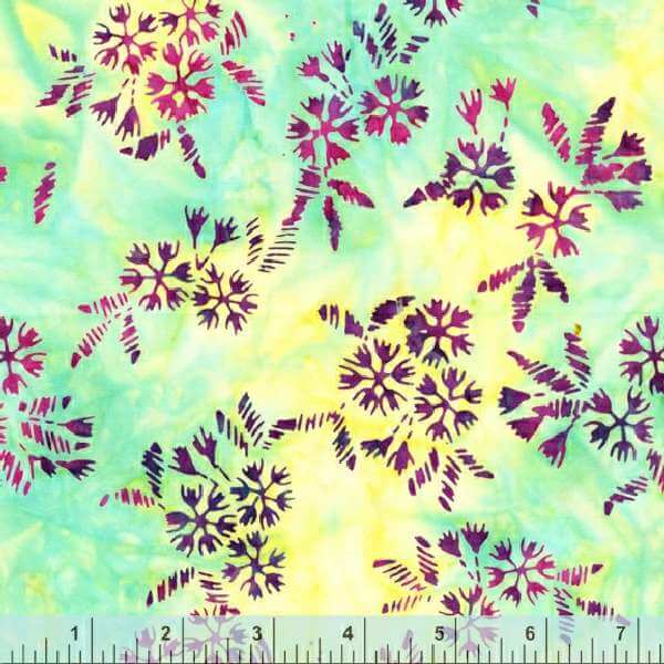 Violet Gem (Baliscapes) 2407Q-X Pastel Stippled Flower Batik Cotton – Windham Fabrics