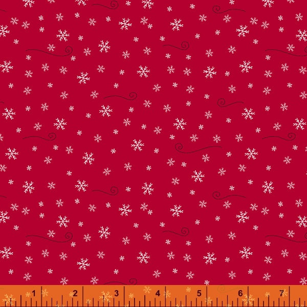 Lumber Jack & Jane Whistler Studios 52470-4 Red Snowflakes Cotton – Windham Fabrics