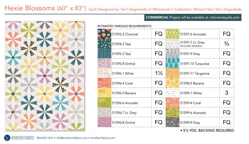 Hexie Blossoms (60" x 83") – Windham Fabrics