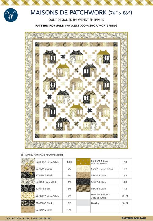 Maisons de Patchwork (Eliza) (76 x 86) – Windham Fabrics