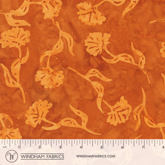 Fawn Baliscapes 20070Q-X Caramel Mums Batik Cotton – Windham Fabrics