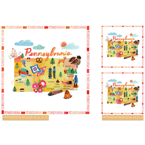 State Cotton Sara Franklin 52276DP-X Multi Pennsylvania State Panel Co ...