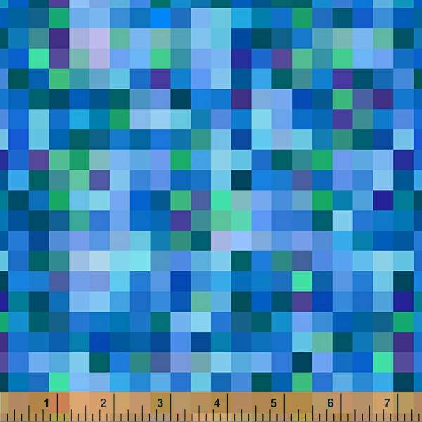 Pixel Whistler Studios 53196D-3 B For Blue Pixel Play Cotton – Windham ...