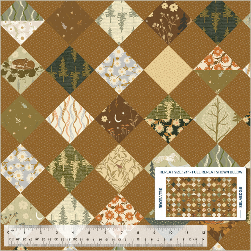 Willow Bend Cassandra Zaniboni 54474D-1 Cinnamon Wildlands Whole Cloth ...