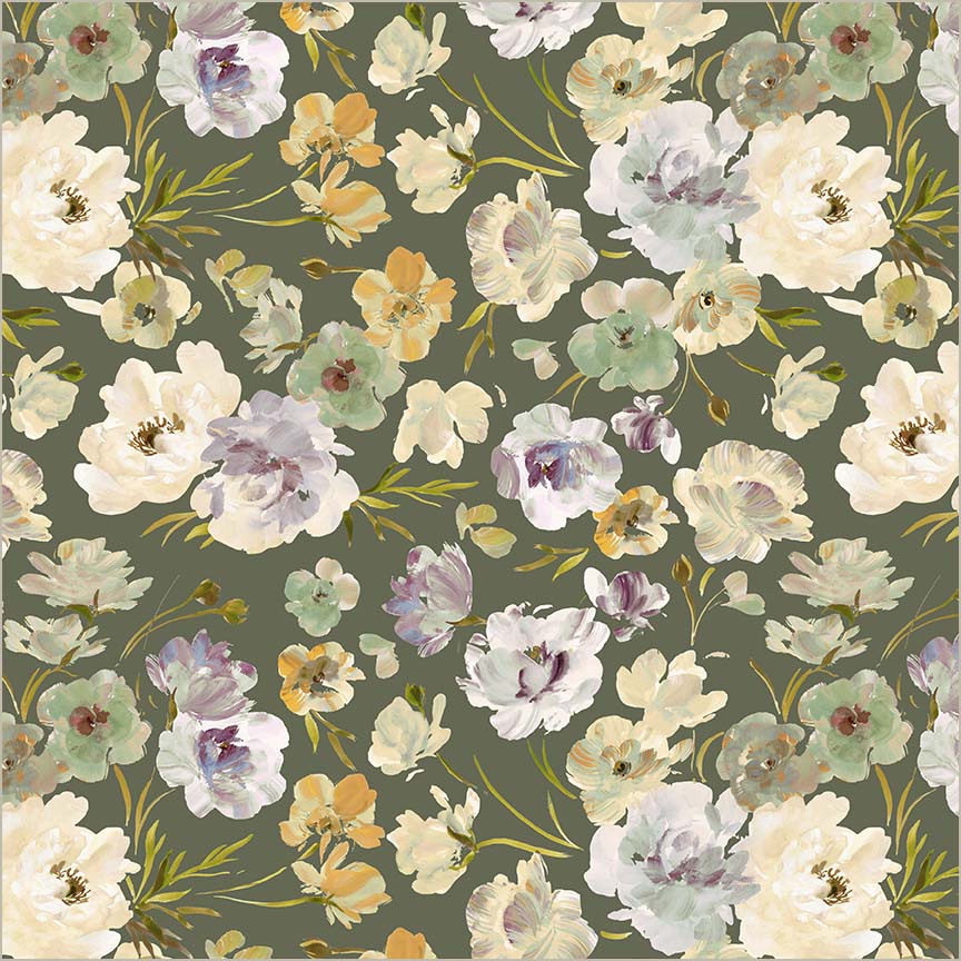 Bloomfield Kelly Ventura 54874DC-18 Moss Ranunculus Canvas – Windham ...
