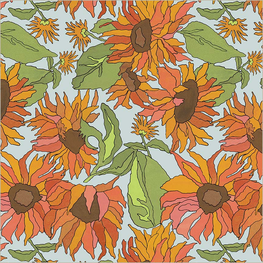 Flowers on Main Laura Heine 54891-4 Dove Big Yellows Cotton – Windham ...