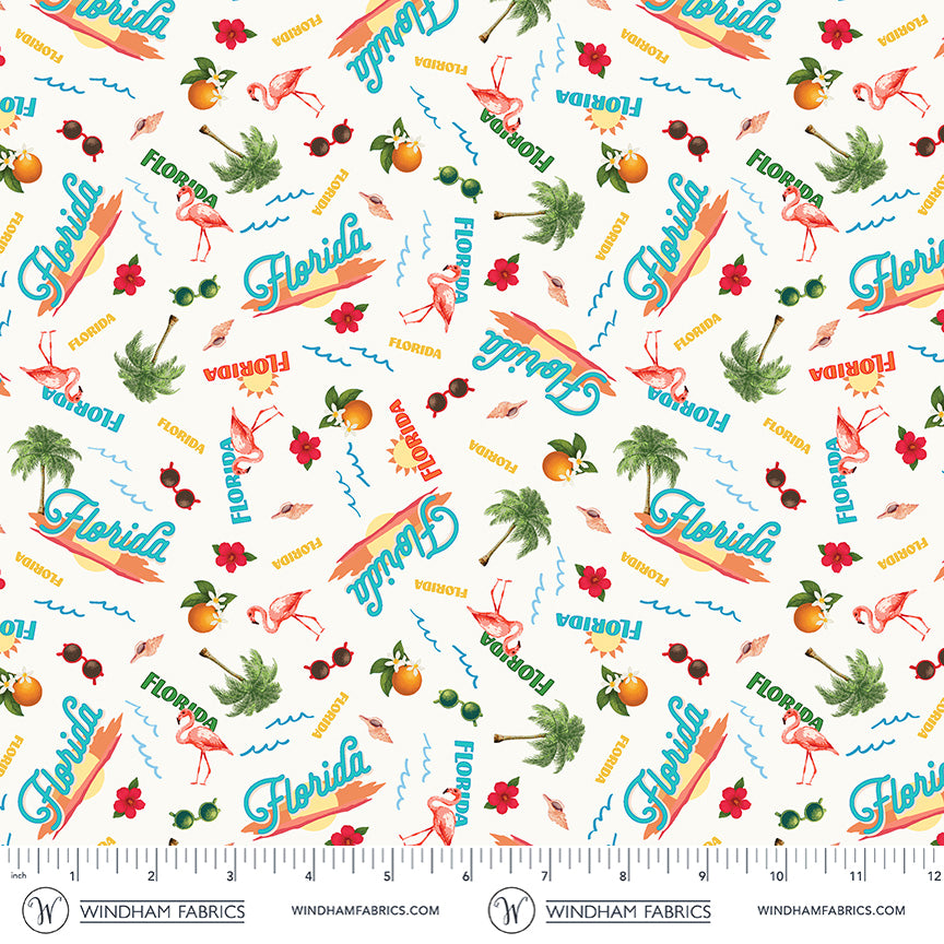 Florida Shop Hop 2026 Whistler Studios 55120D-8 White Visit sunny ...