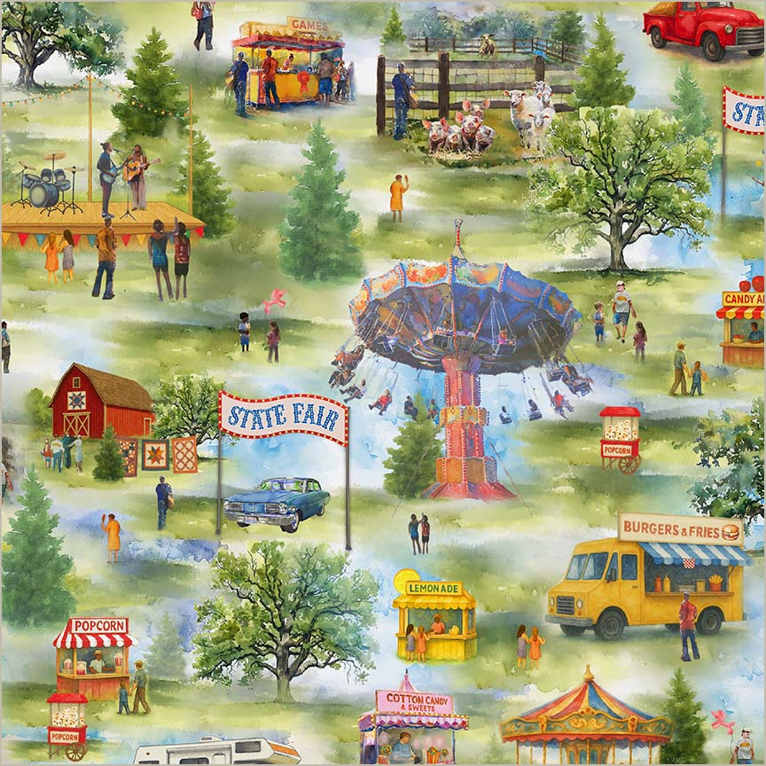 The State Fair Whistler Studios 55198-1 Day Fairgrounds Cotton ...