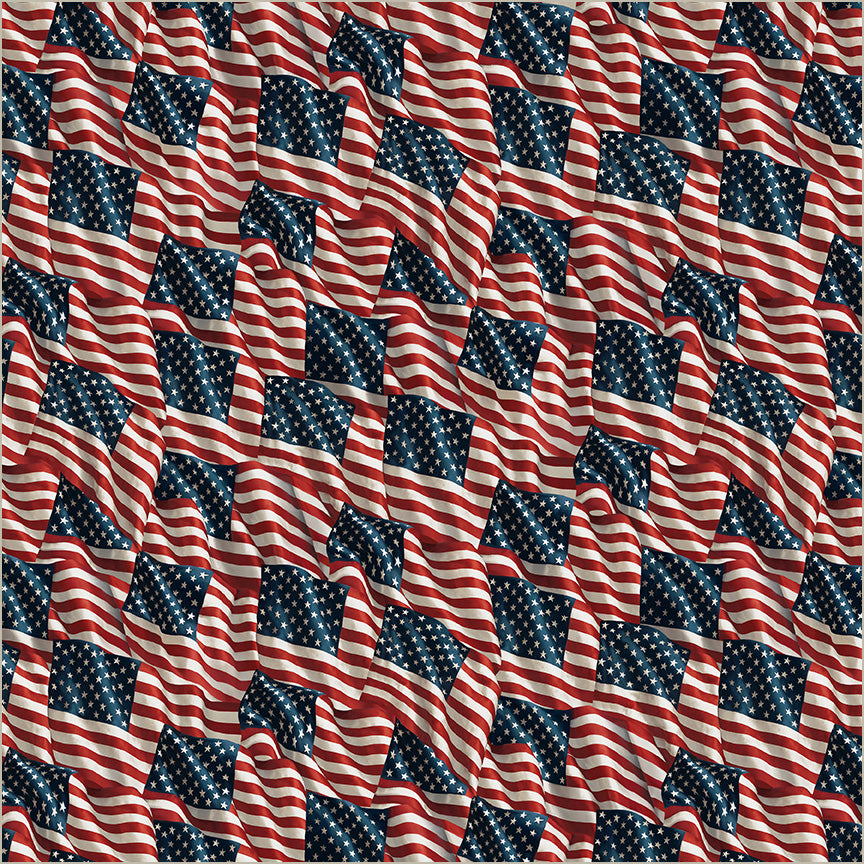American Tribute Whistler Studios 55289-1 Multi Old Glory Cotton ...