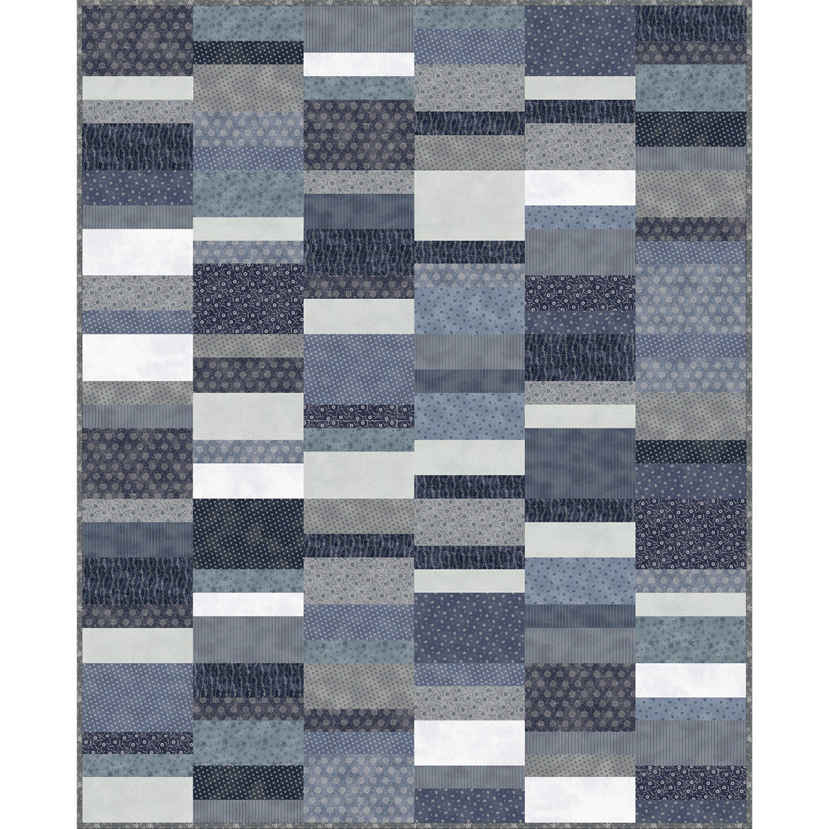 Faded Indigo Whistler Studios 80016DQT-X Multi Shuffle DQT, 57" x 70 ...