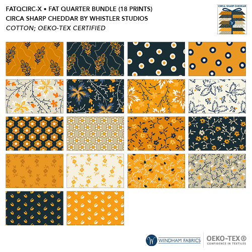 Circa: Sharp Cheddar Whistler Studios FATQCIRC-X Multi Fat Quarter Bun ...