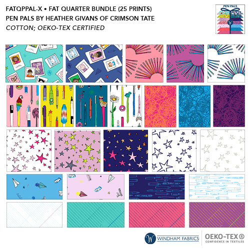 Pen Pals Heather Givans Of Crimson Tate FATQPPAL-X Multi Fat Quarter B ...