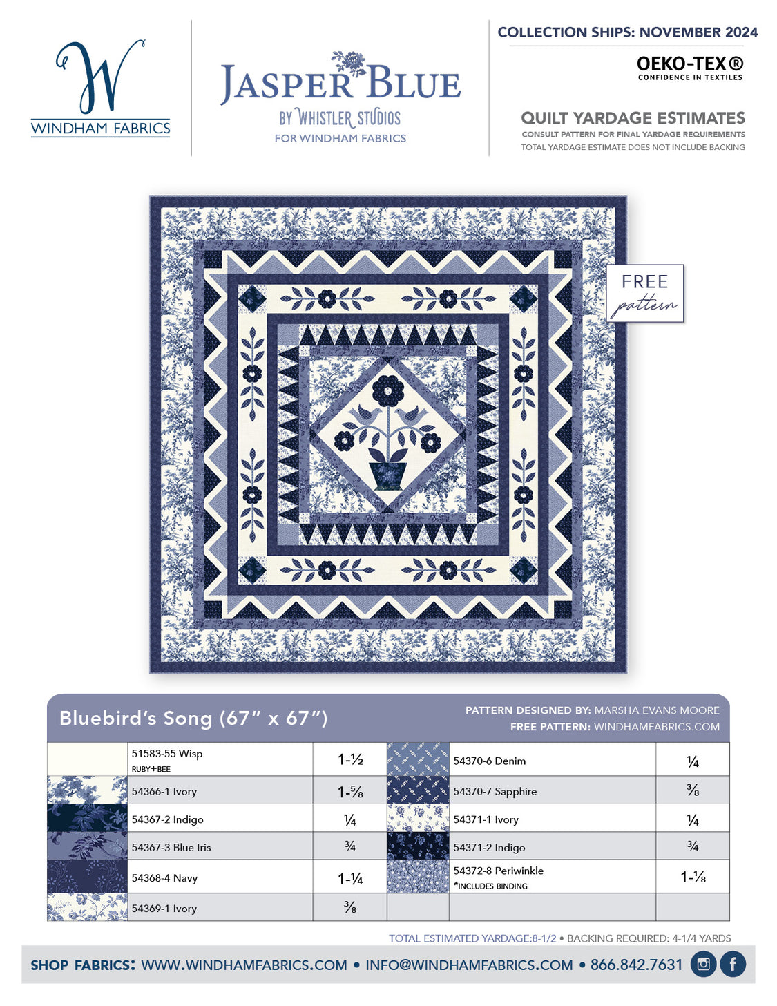 Jasper Blue – Windham Fabrics