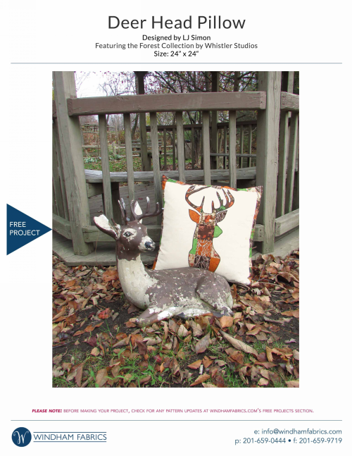 Deer Head Floor Pillow – Windham Fabrics