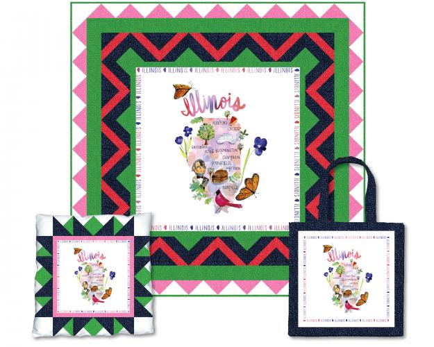 Illinois State Panel (Quilt, Pillow & Tote) – Windham Fabrics