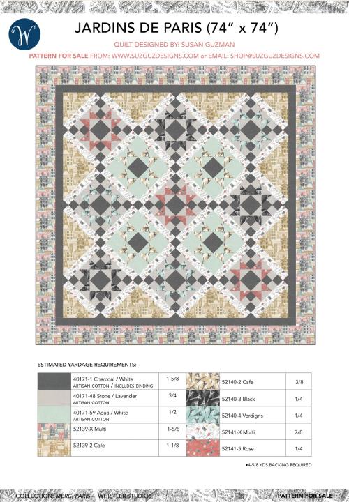 Jardins de Paris (74 x 74) – Windham Fabrics