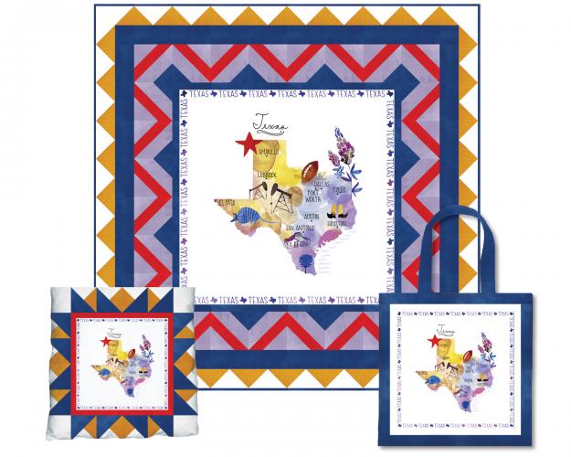 Texas State Panel (Quilt, Pillow & Tote) – Windham Fabrics